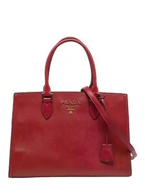 Prada Saffiano Lux Tote Bag Red