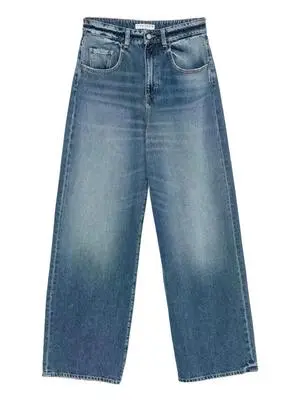 ICON DENIM LOS ANGELES ICON DENIM Faded Wide-Leg Jeans Blue