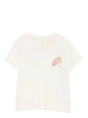 RE/DONE RE/DONE Graphic Print Short Sleeve T-Shirt Neutrals