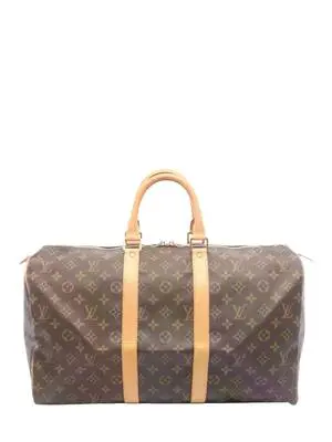 LOUIS VUITTON Louis Vuitton Monogram Keepall 45 Luggage Bag Brown
