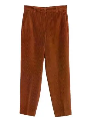 CIRCOLO 1901 Corduroy-effect Tapered Trousers - Brown