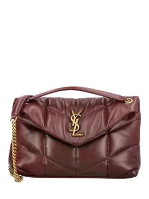 Saint Laurent Puffer Matelassé Shoulder Bag - Red