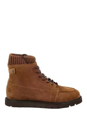 Loro Piana Verbier Walk Suede Ankle Boots - Brown