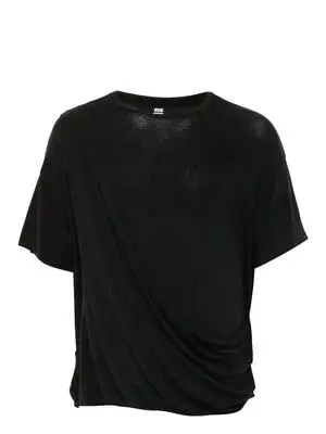 POST ARCHIVE FACTION Draped T-shirt - Black