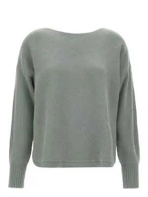 ELENA MIRÒ Ribbed-detail Sweater - Green