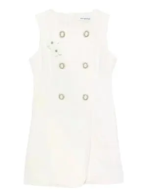 SELF-PORTRAIT Self-Portrait Embellished Double-Breasted Mini Dress