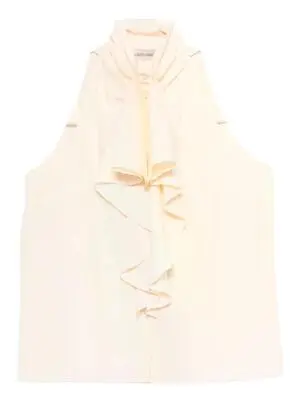 ALBERTA FERRETTI Ruffled Halterneck Top