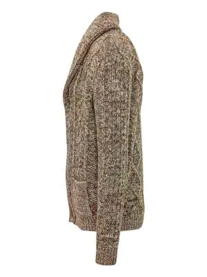 RAKKI Shawl Collar Cardigan - Brown