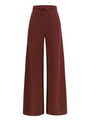 Loro Piana Siena Silk And Cotton Wide Leg Pants - Bordeaux
