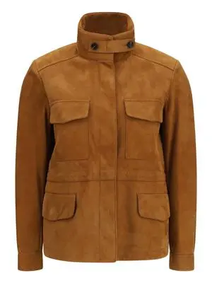 Loro Piana Field Traveller Mini Lambskin Jacket - Brown