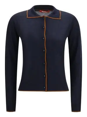 Max Mara Silk And Wool Cardigan - Blue