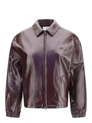 COURREGES Vinyl Bomber Jacket - Bordeaux