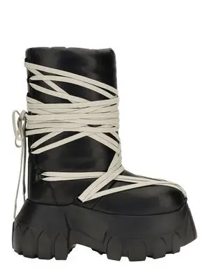 Rick Owens Megalace Lunar Mega Tractor Knee-high Boots - Black
