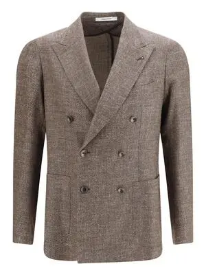 Tagliatore Double Breasted Blazer - Brown