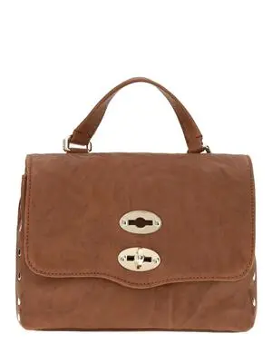 ZANELLATO Postina Officina Suede Top Handle Bag - Brown