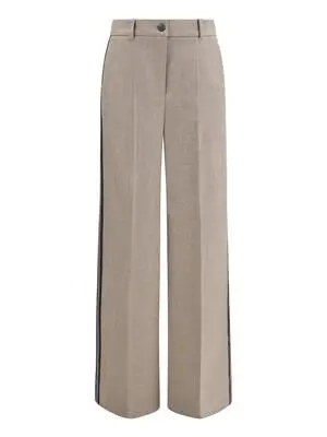 P.a.r.o.s.h Virgin Wool Palazzo Pants - Grey