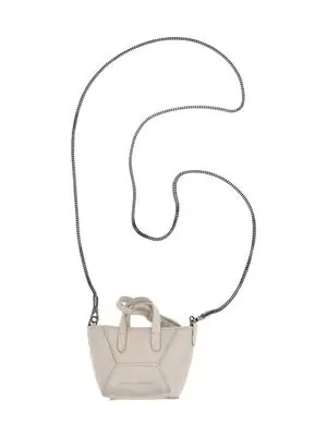 Brunello Cucinelli Mini Leather Shoulder Bag - Beige