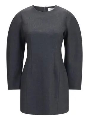 P.a.r.o.s.h P. A.r. O.s. H. Gabardine And Wool Dress Feale - Grey