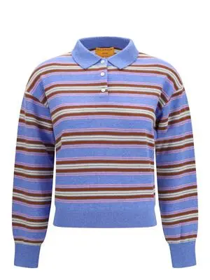 Guest In Residence Guest In Residence College Striped Polo Sweater Multicolour