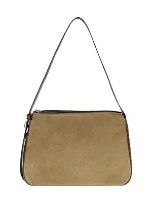 Tory Burch Romy Suede Shoulder Bag Beige