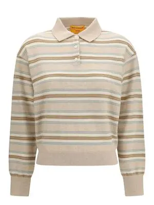GUEST IN RESIDENCE GUEST IN RESIDENCE Striped Polo Sweater