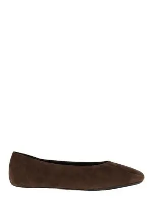 Prada Suede Leather Ballerinas - Brown