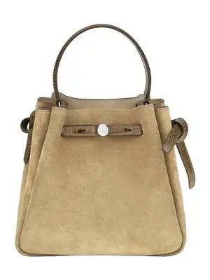 Tory Burch Romy Suede Bucket Bag - Beige