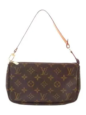 LOUIS VUITTON 2001 Monogram Pochette Accessoires Handbag - Brown