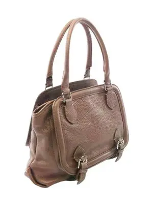 Fendi 2000s Selleria Buckled Tote Bag - Brown