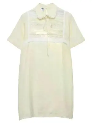 Prada Embroidered Linen Mini-dress - Yellow