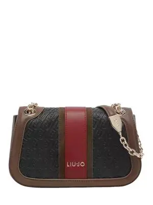 Liu Jo Monogram-embossed Shoulder Bag - Black