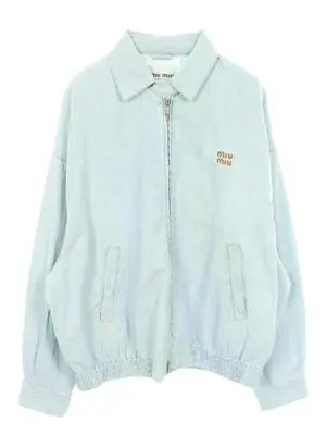 MIU MIU Miu Miu Striped Logo Jacket