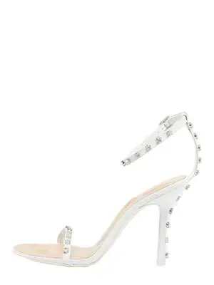ALEXANDER WANG Nicki Crystal-embellished Sandals - White