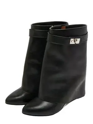 Givenchy Shark Wedge Ankle Boots - Black