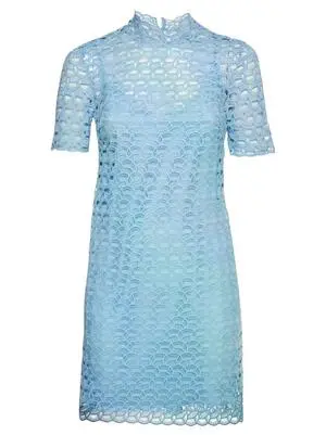 Sandro Lace Tie-back Mini Dress - Blue