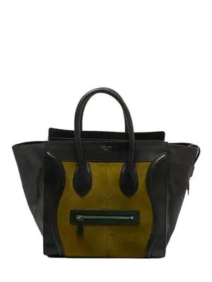 Celine 2012 Mini Luggage Leather Tote Bag Black