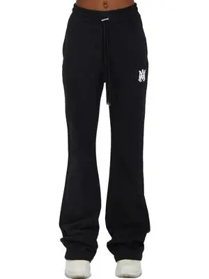 Amiri Ma Quad Logo Embroidered Flared Trousers - Black