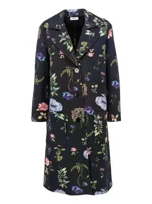 MAX&CO. MAX&Co. Floral Print Patch Pocket Coat