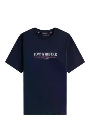 Tommy Hilfiger Logo-print Cotton T-shirt - Blue