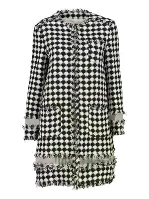 MSGM MSGM Tweed Frayed Coat
