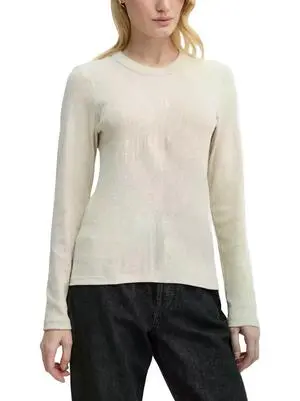 Ba&sh Ribbed Embroidered T-shirt - Neutrals