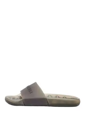 Balenciaga Balenciaga Embossed Logo Pool Slides Grey