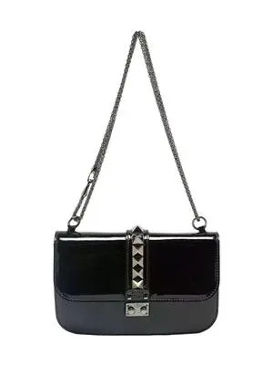 VALENTINO Medium Rockstud Glam Lock Shoulder Bag
