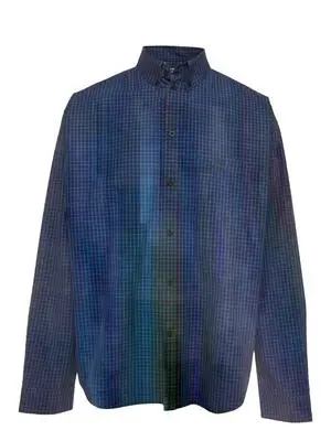 Balenciaga Plaid Button-down Shirt - Blue