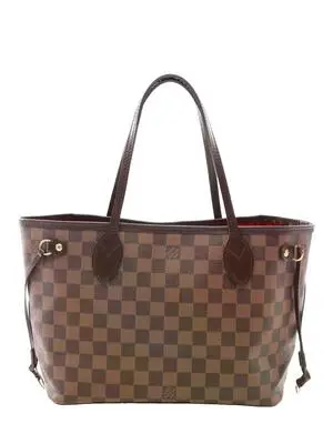 LOUIS VUITTON Louis Vuitton Damier Ebene Neverfull PM Tote Bag Brown