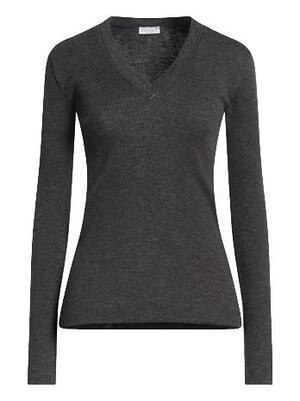 BRUNELLO CUCINELLI Woman T-shirt Grey Size S Wool, Brass