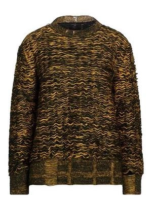MAISON MARGIELA Two-tone Crewneck Sweater In Acrylic, Virgin Wool, Polyamide, And Mohair Wool - Yellow