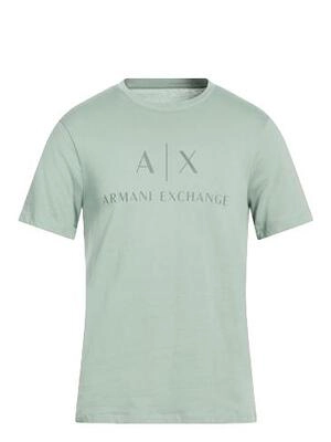Armani Exchange Man T-shirt Orange Size Xl Cotton Green