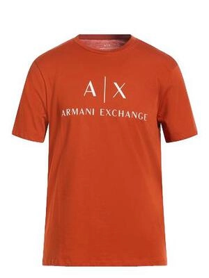 Armani Exchange Man T-shirt Orange Size Xl Cotton Orange