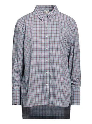 INES DE LA FRESSANGE PARIS Checked Cotton Shirt With Classic Collar - Blue